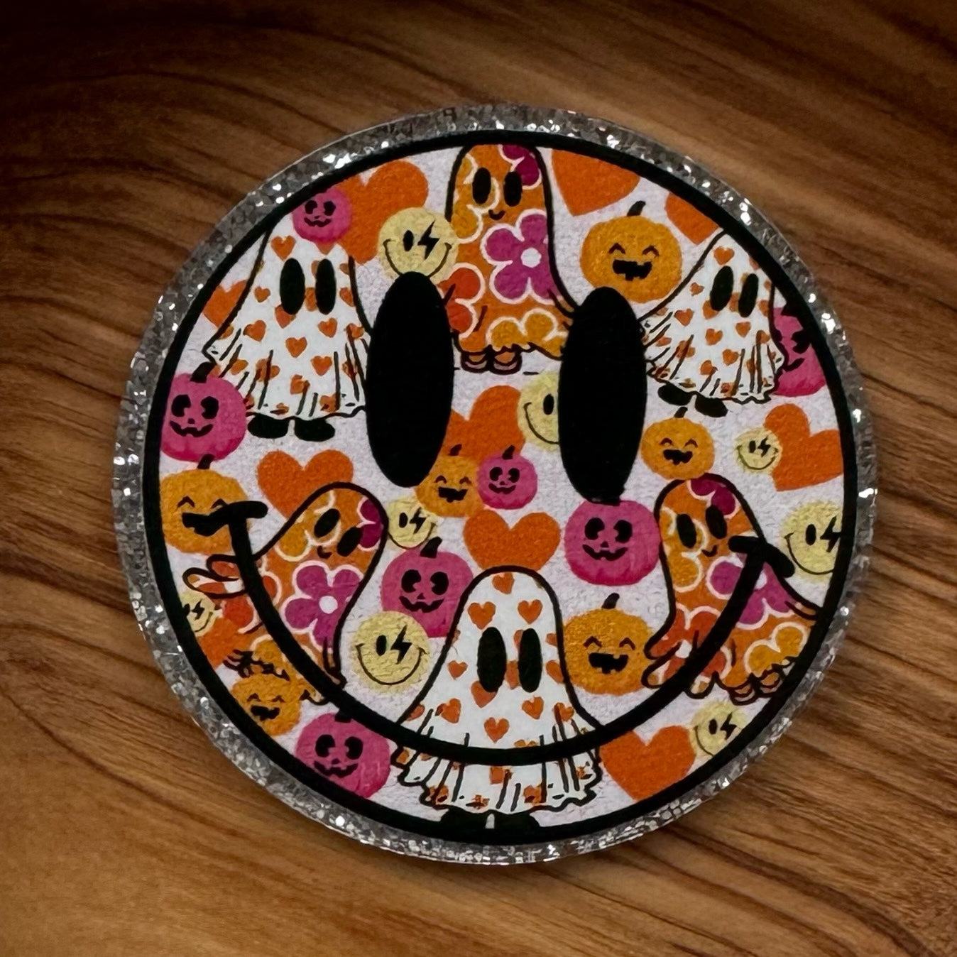 Retro Ghost Happy Face Flatback – East Tennessee Bead Supply Company