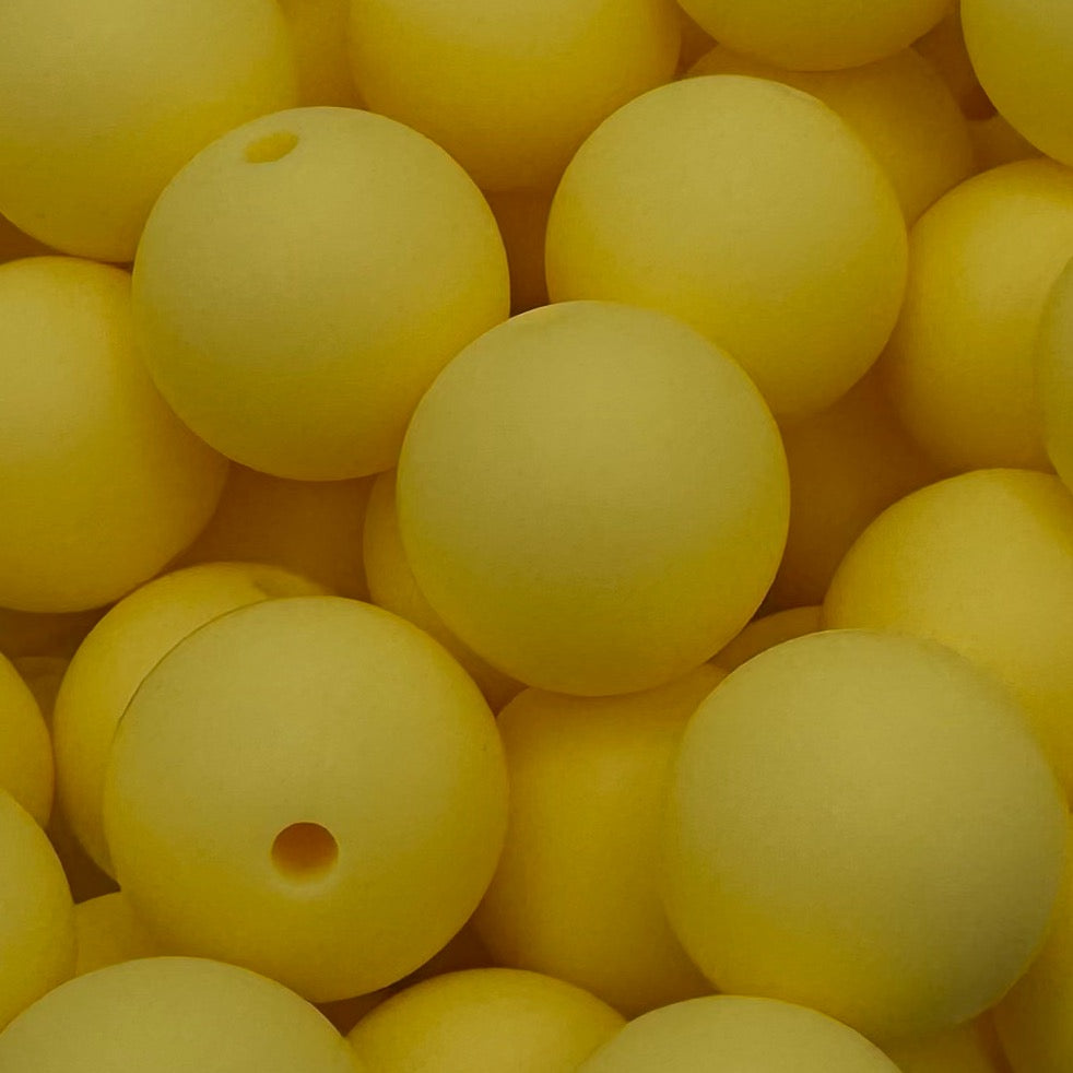 15mm Canary Yellow Silicone Bead – East Tennessee Bead Supply Company