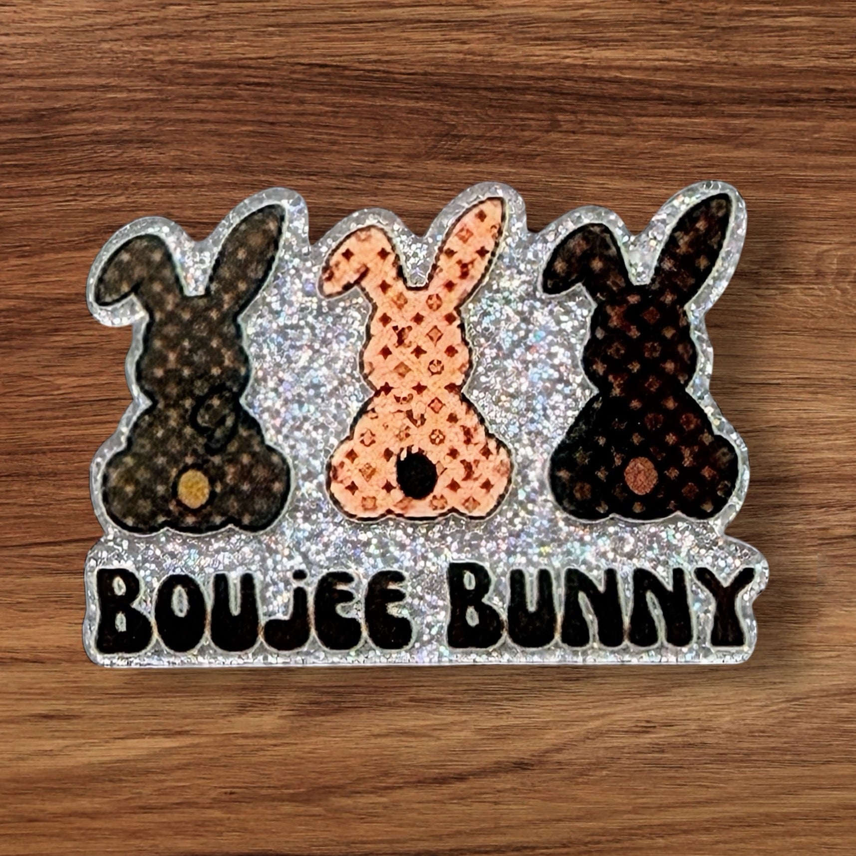 Boujee Bunny Acrylic Flatback – East Tennessee Bead Supply Company